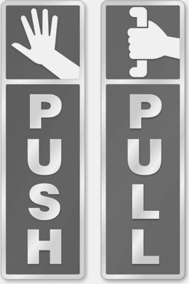 Safety Sign – Dubai – Pull & Push SSteel – Metal Sign | Safety Signs ...